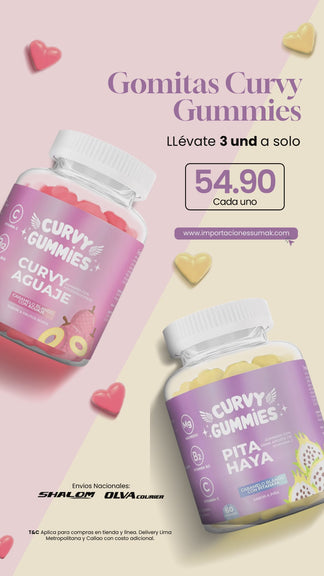 OFERTA!!! Suplemento Aguaje en Gomitas - Curvy Gummies – Importacionessumak